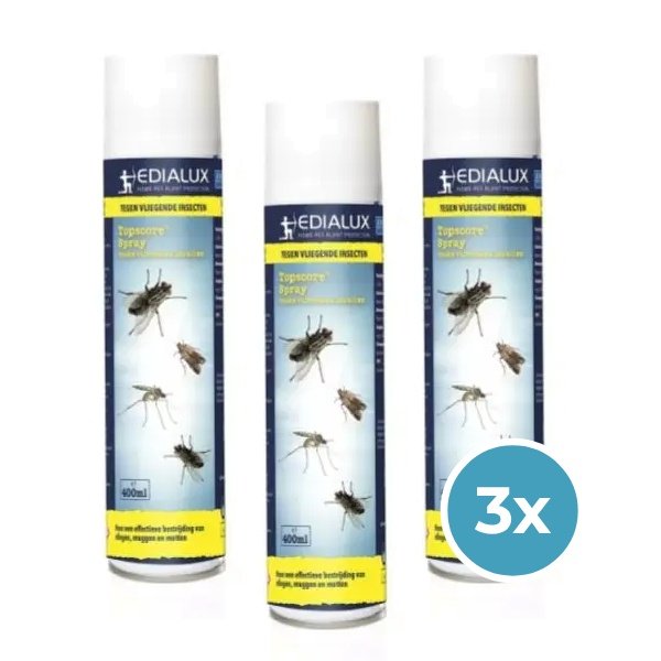 Edialux Topscore Spray vliegende insecten (400 ml) 3-pack - Voor 17.30u, morgen in huis